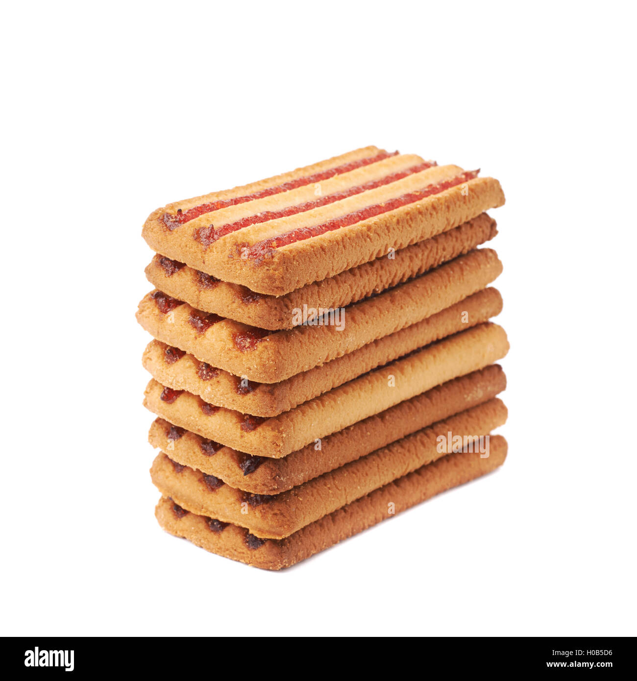 Stack of cookies isolated over the white background Stock Photo - Alamy