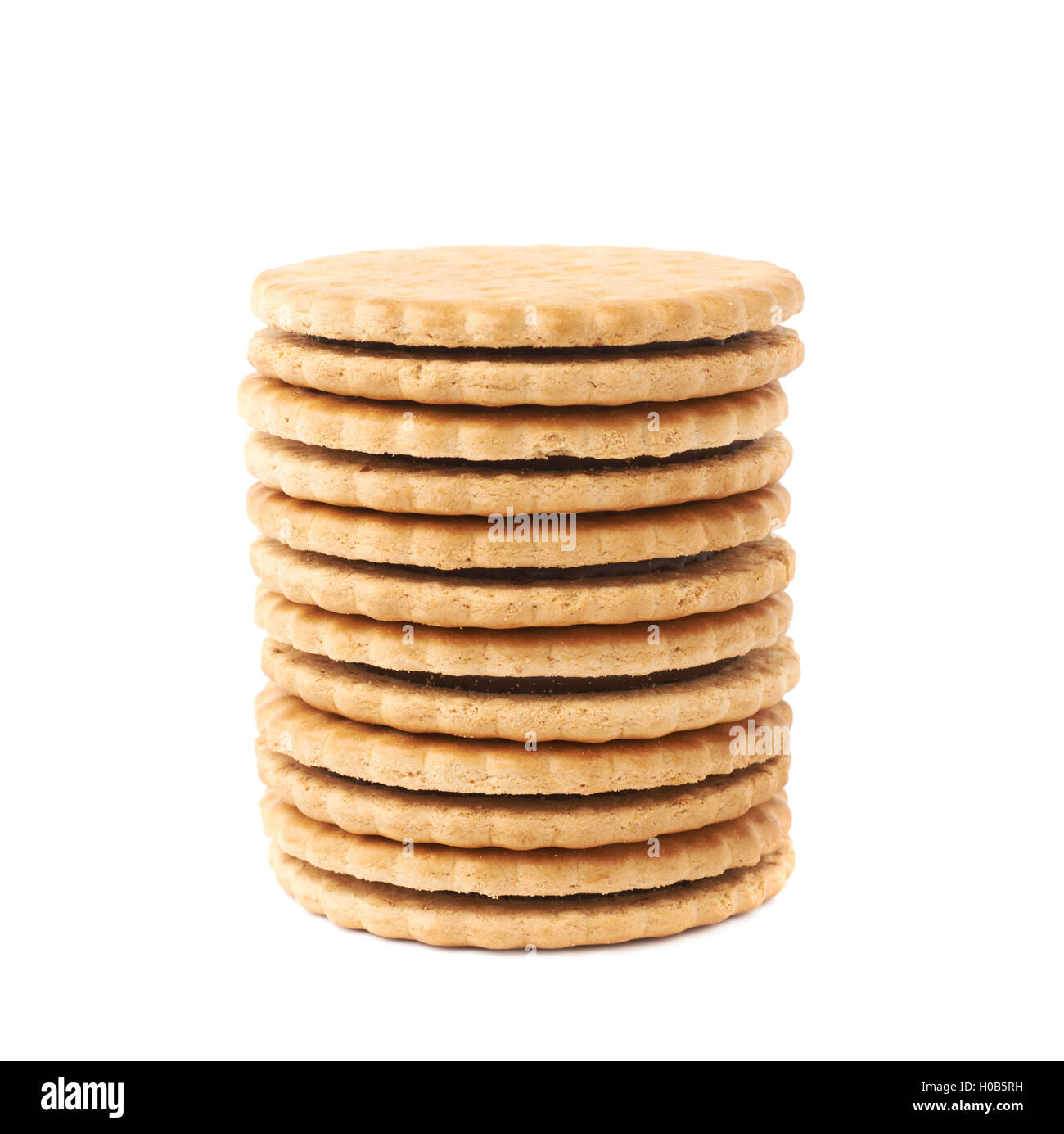 Stack of cookies isolated over the white background Stock Photo - Alamy