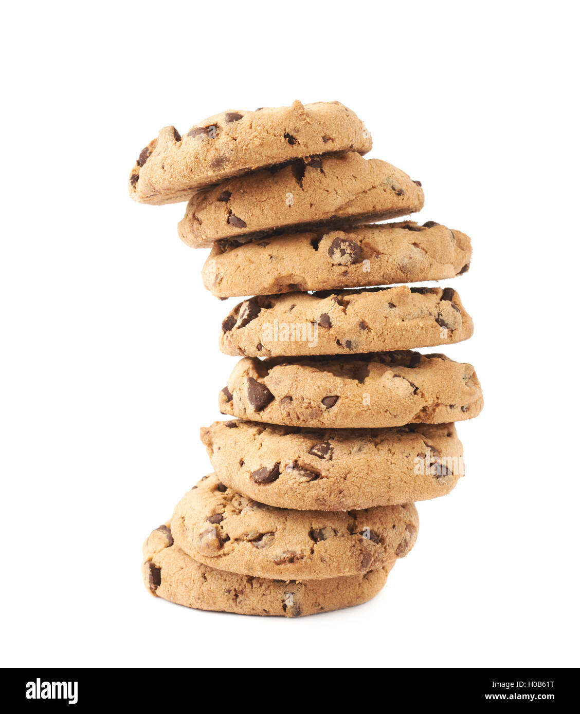 Twisted stack of cookies isolated over the white background Stock Photo ...