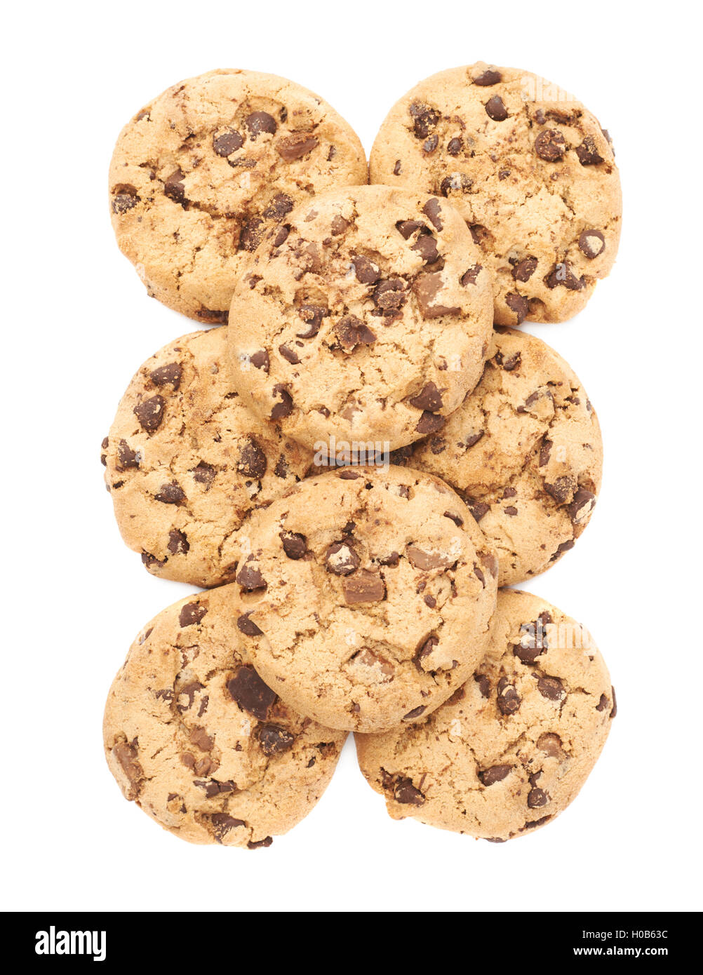 Pile of cookies isolated over the white background Stock Photo - Alamy