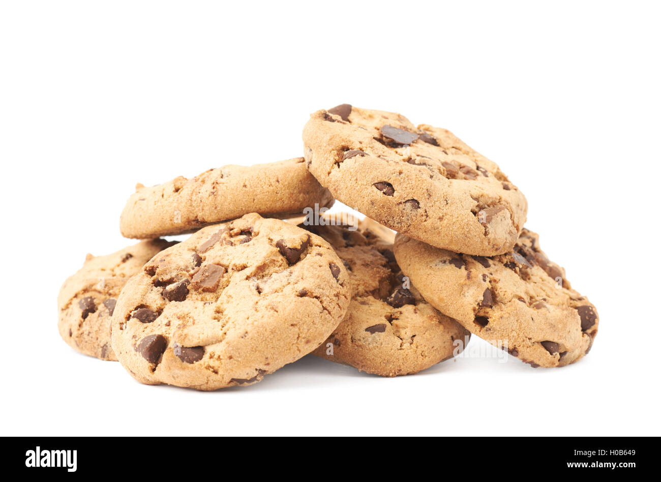 Pile of cookies isolated over the white background Stock Photo - Alamy