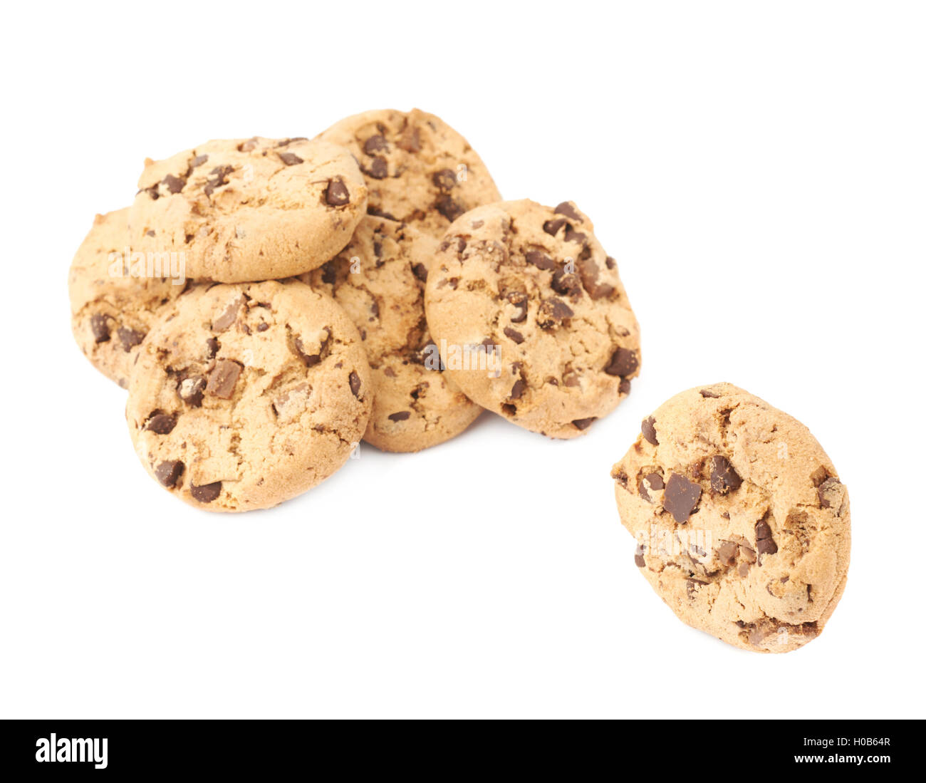 Pile of cookies isolated over the white background Stock Photo - Alamy