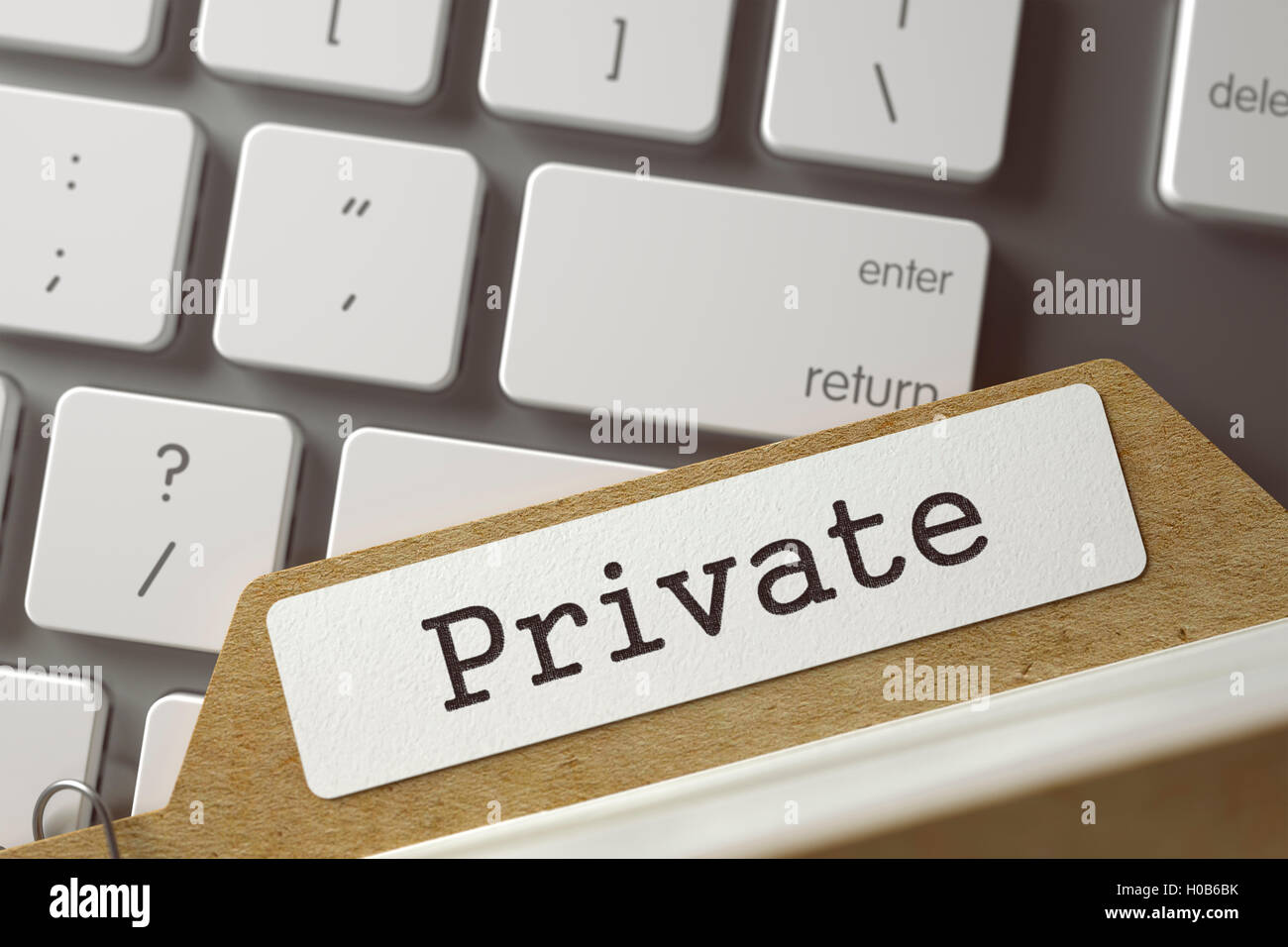 Card Index Private. 3D Illustration Stock Photo - Alamy