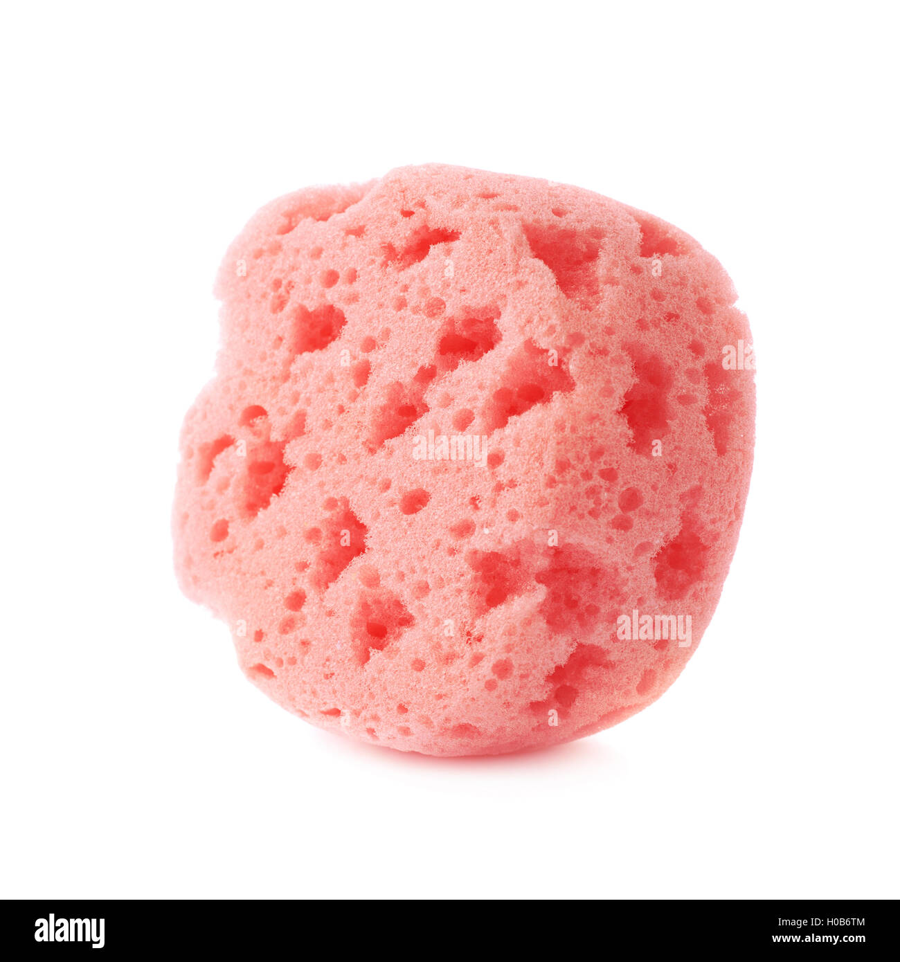 Red bathing sponge isolated over the white background Stock Photo - Alamy