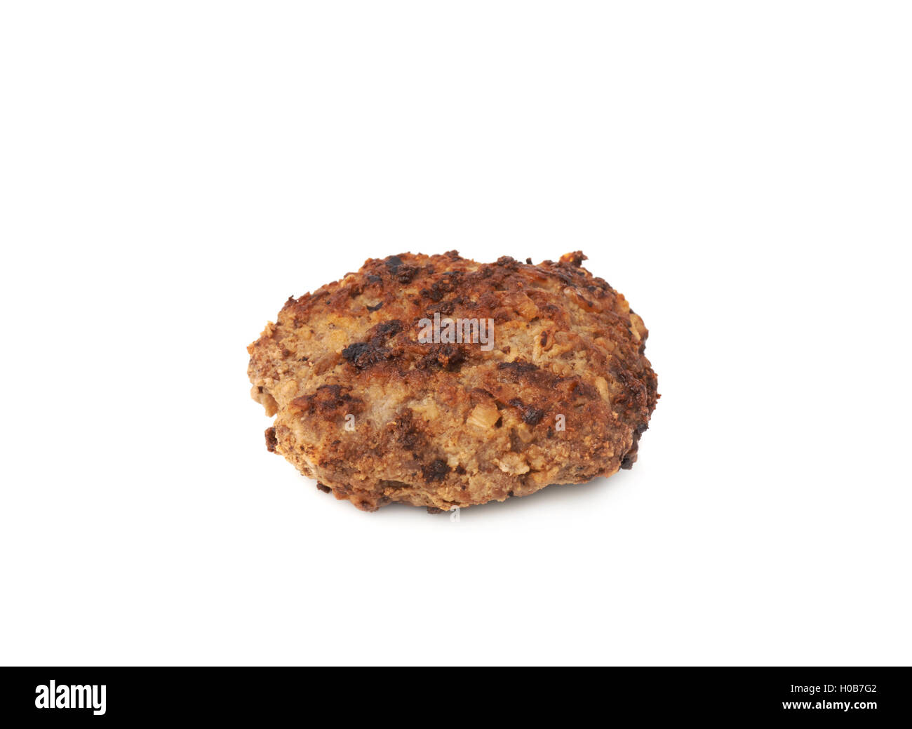 Single hand made cutlet isolated over white background Stock Photo - Alamy