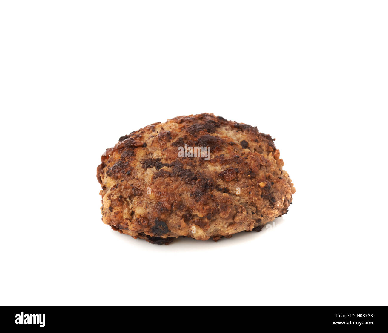 Single hand made cutlet isolated over white background Stock Photo - Alamy