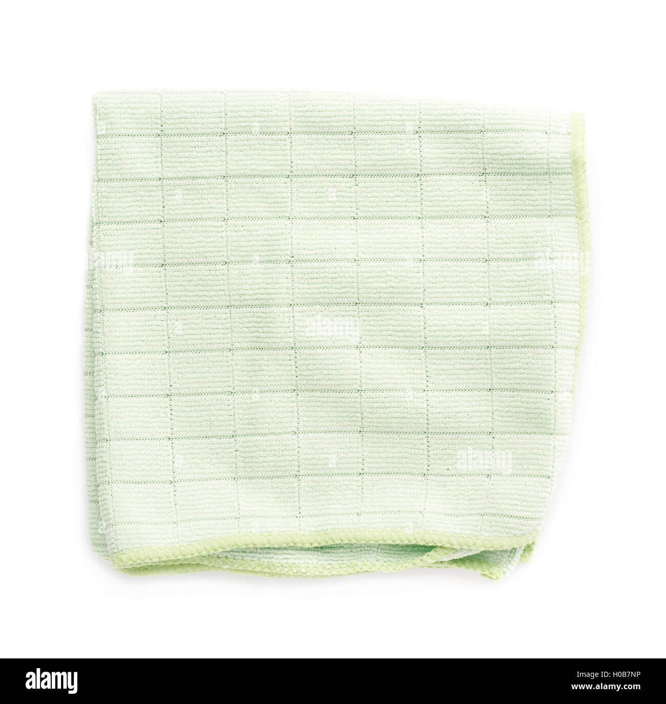 Green rag over white isolated background Stock Photo - Alamy