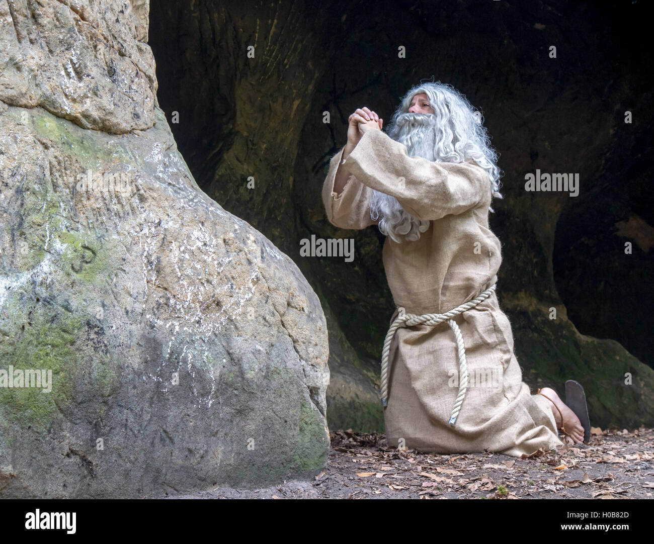 Hermit praying hi-res stock photography and images - Alamy
