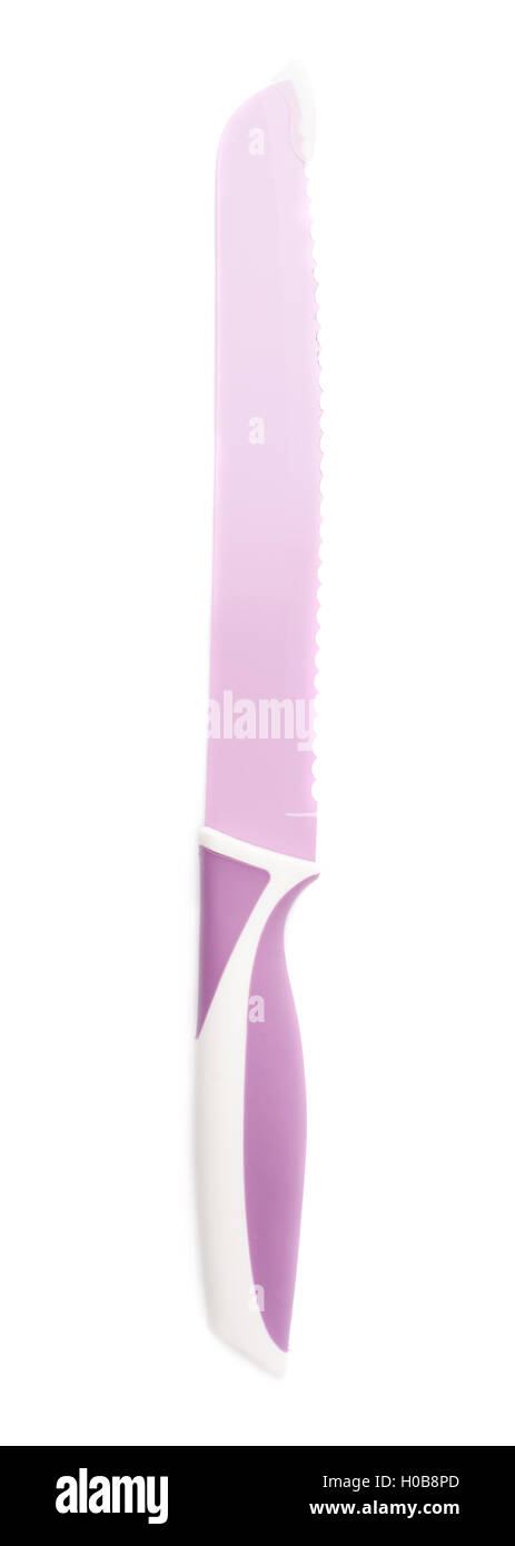 Steel violet knife isolated over the white background Stock Photo - Alamy