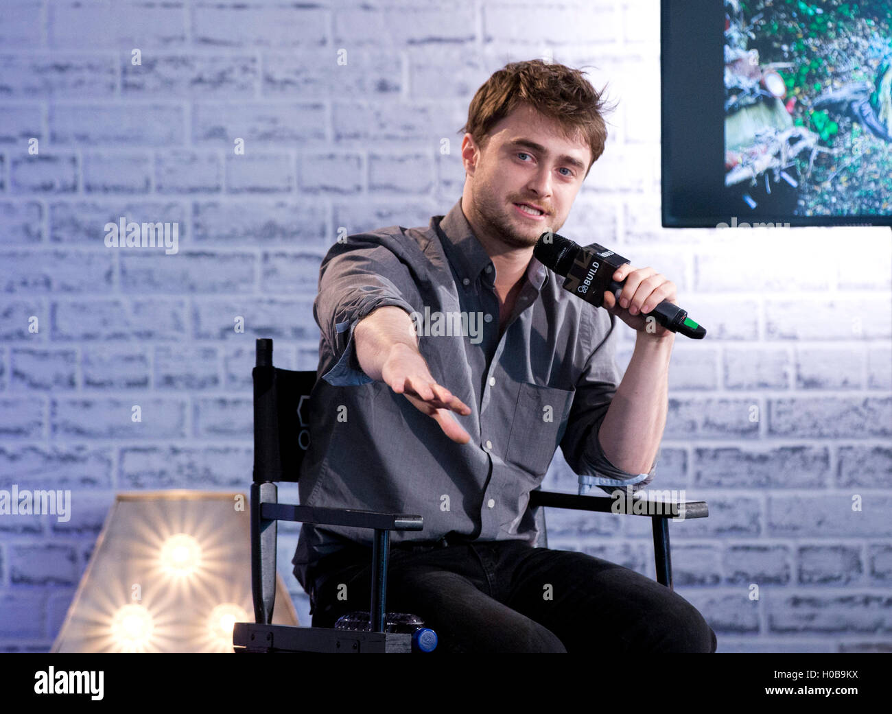 Actor Daniel Radcliffe participates in the BUILD Series event to ...