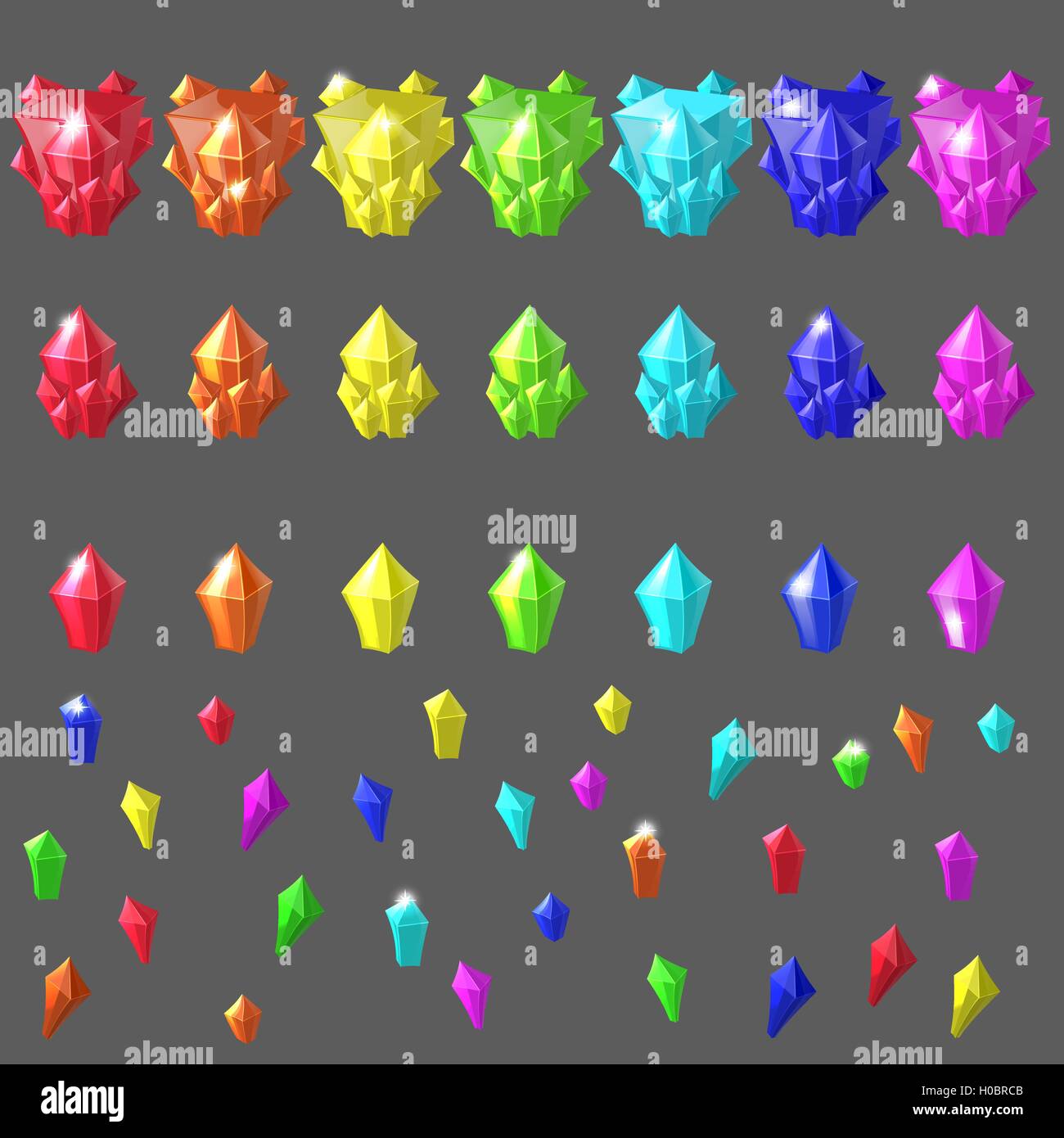 Set of magic crystals Stock Vector Image & Art - Alamy