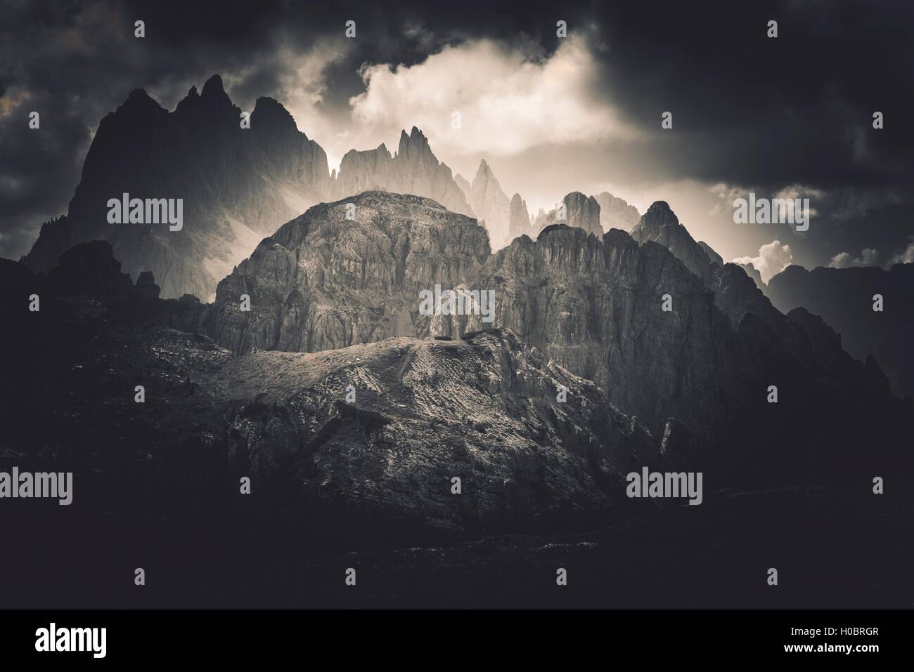 Dolomites Peaks Scenery in Italian Province of Belluno Near Lake ...