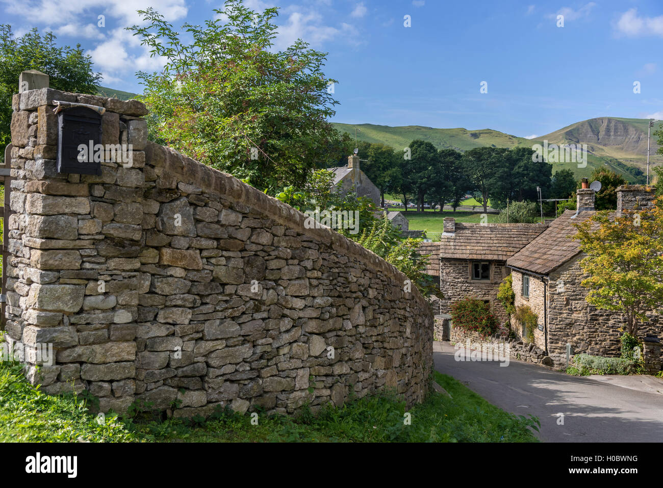Castleton Derbyshire. North West England Stock Photo - Alamy