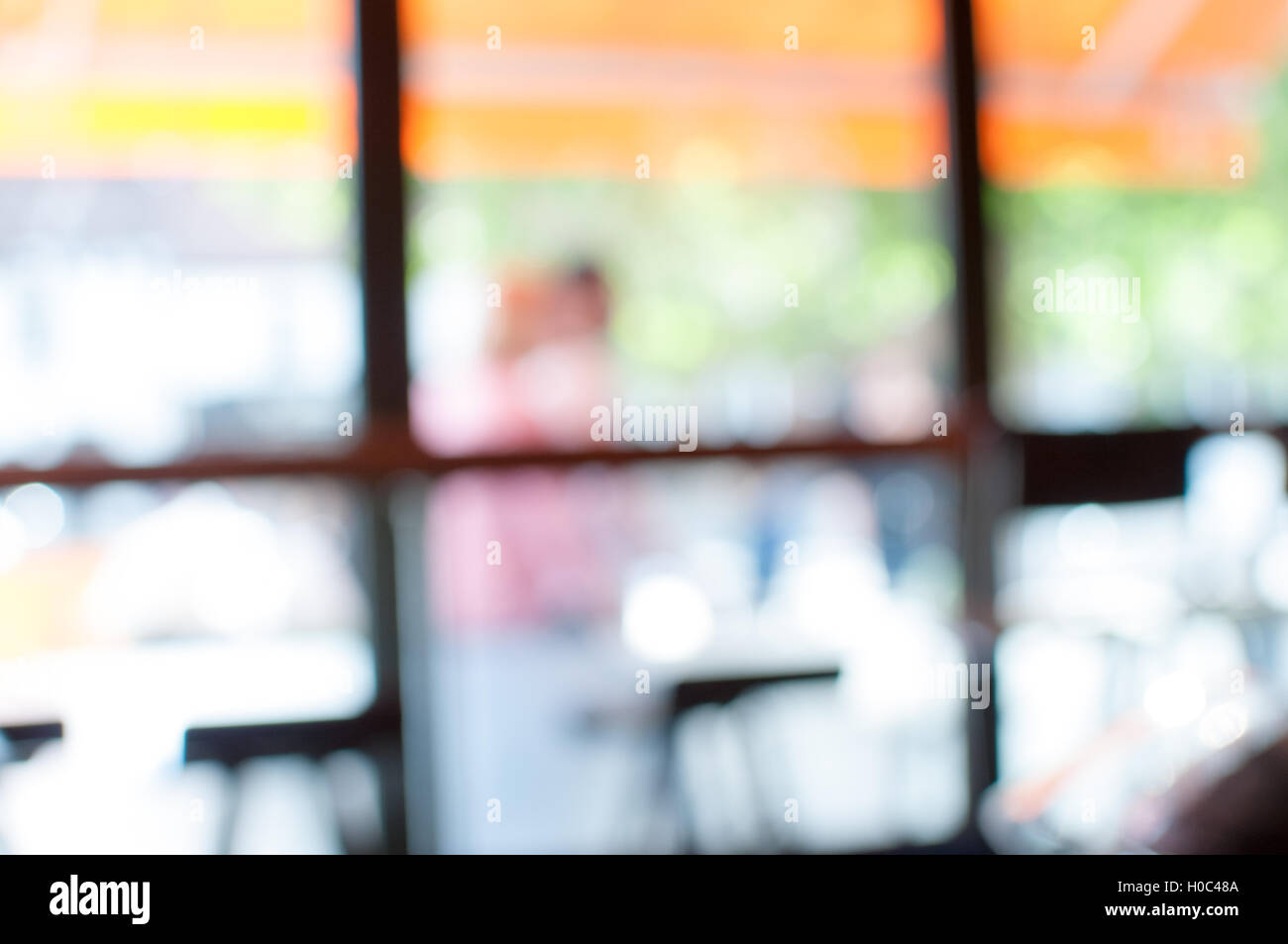 cafe background of a view out of a coffee shop window Stock Photo - Alamy