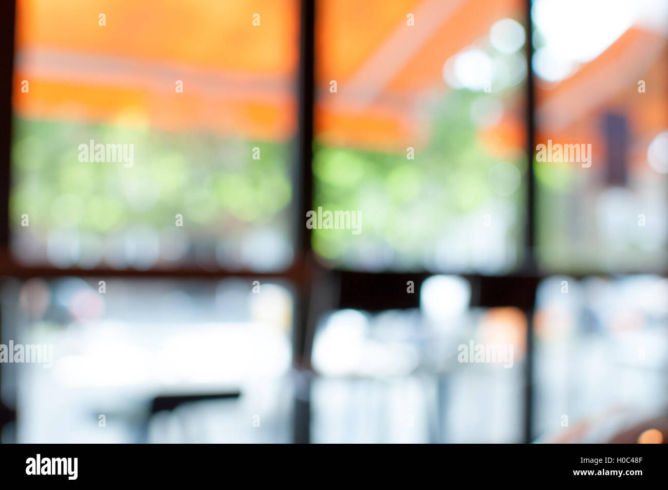 cafe background of a view out of a coffee shop window Stock Photo - Alamy