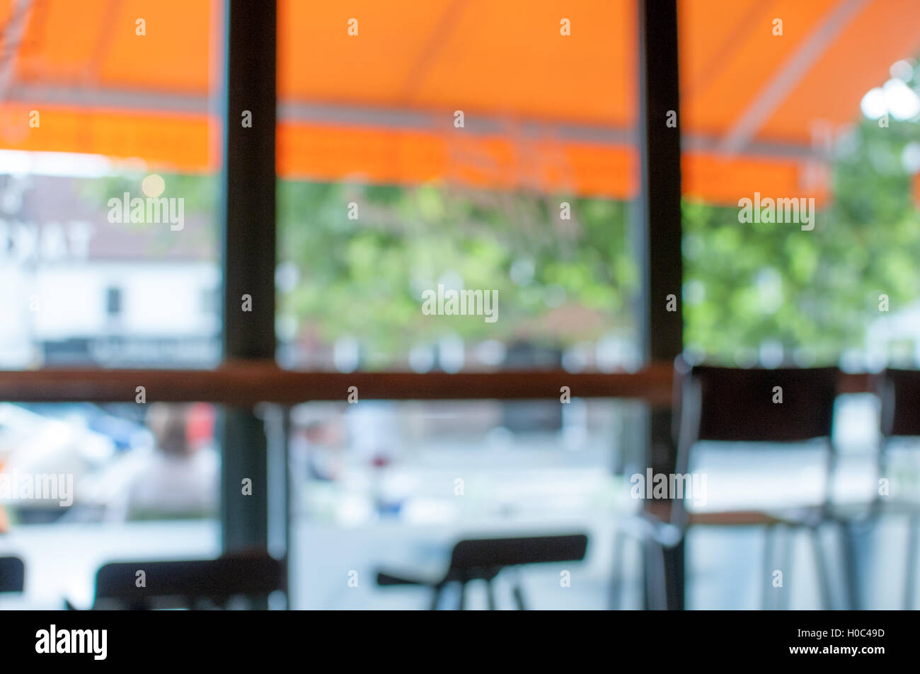cafe background of a view out of a coffee shop window Stock Photo - Alamy