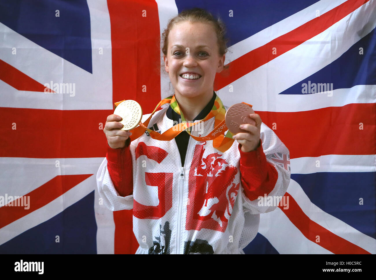 Great Britain's Ellie Simmonds arrives back at Heathrow Airport, London ...