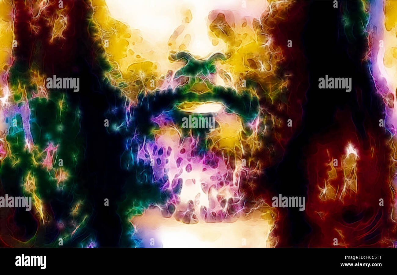 detail of Jesus face, abstract colorful collage Stock Photo - Alamy