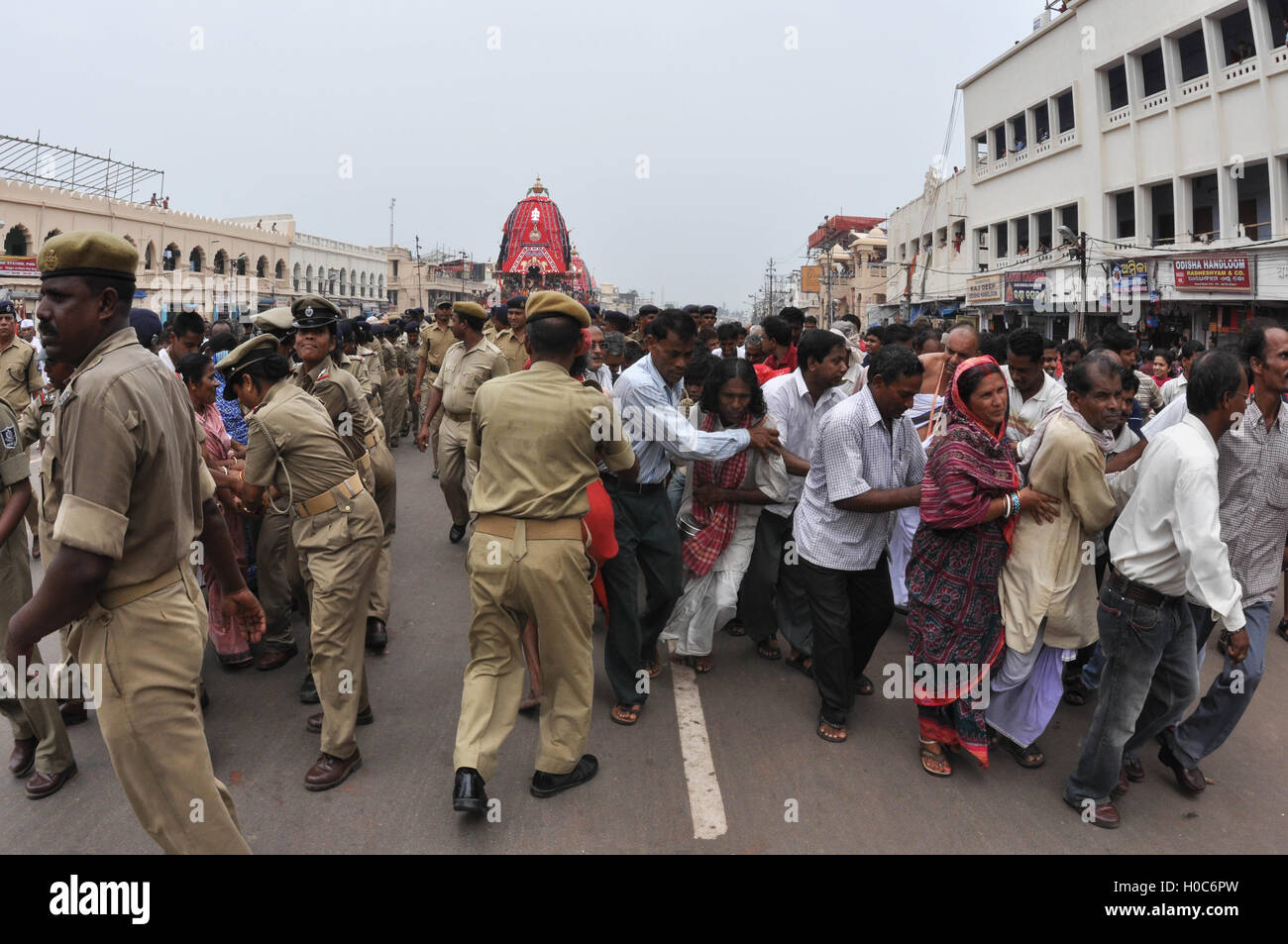 Puri, Odisha, India - July 3, 2011: Massive chariot of Lord Balbhadra ...