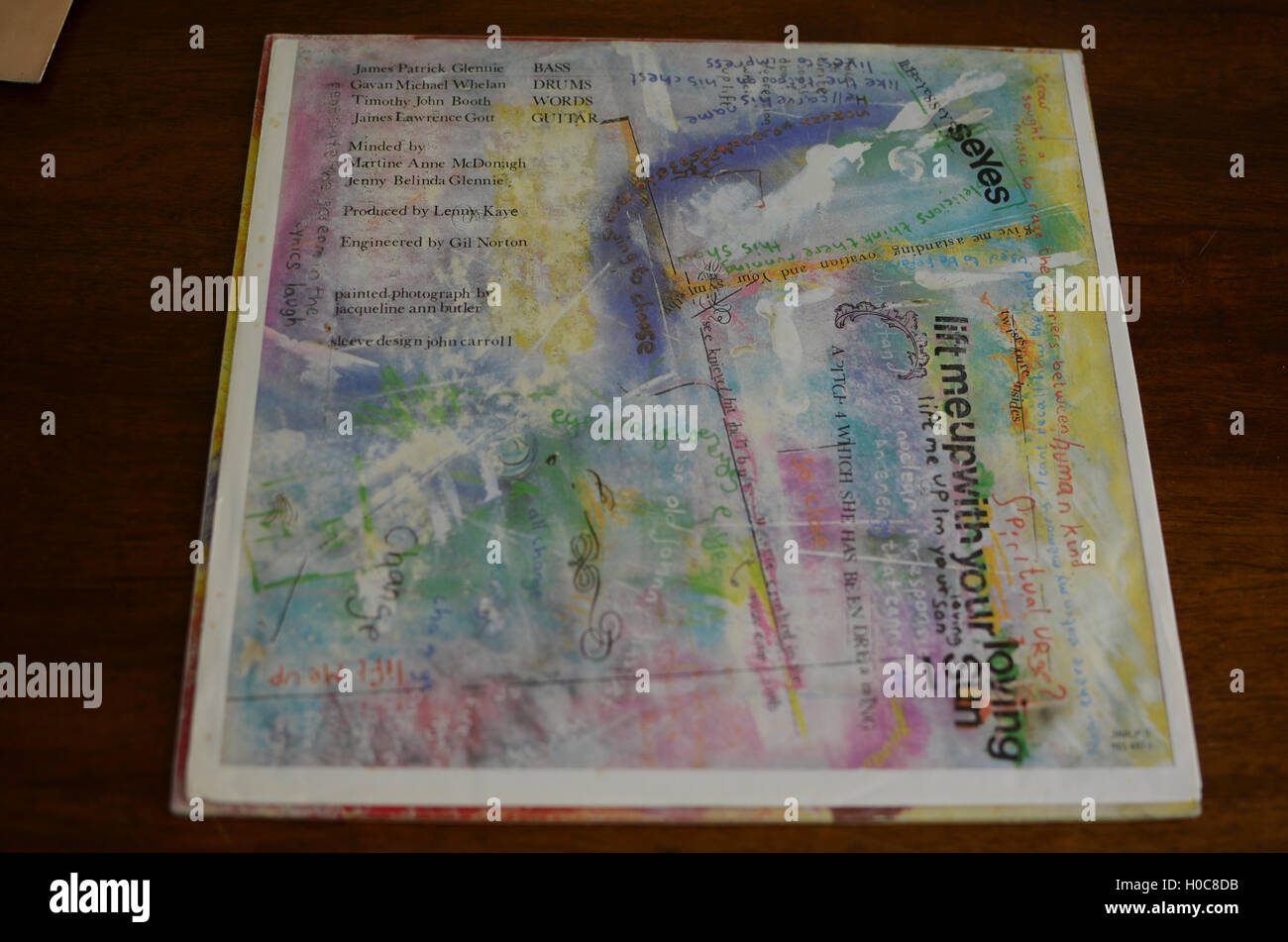 James debut album Stutter , inner sleeve Stock Photo - Alamy