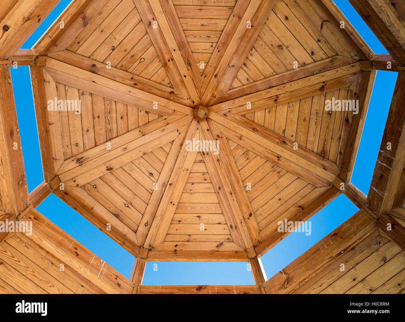 Wooden housing construction - top part Stock Photo - Alamy