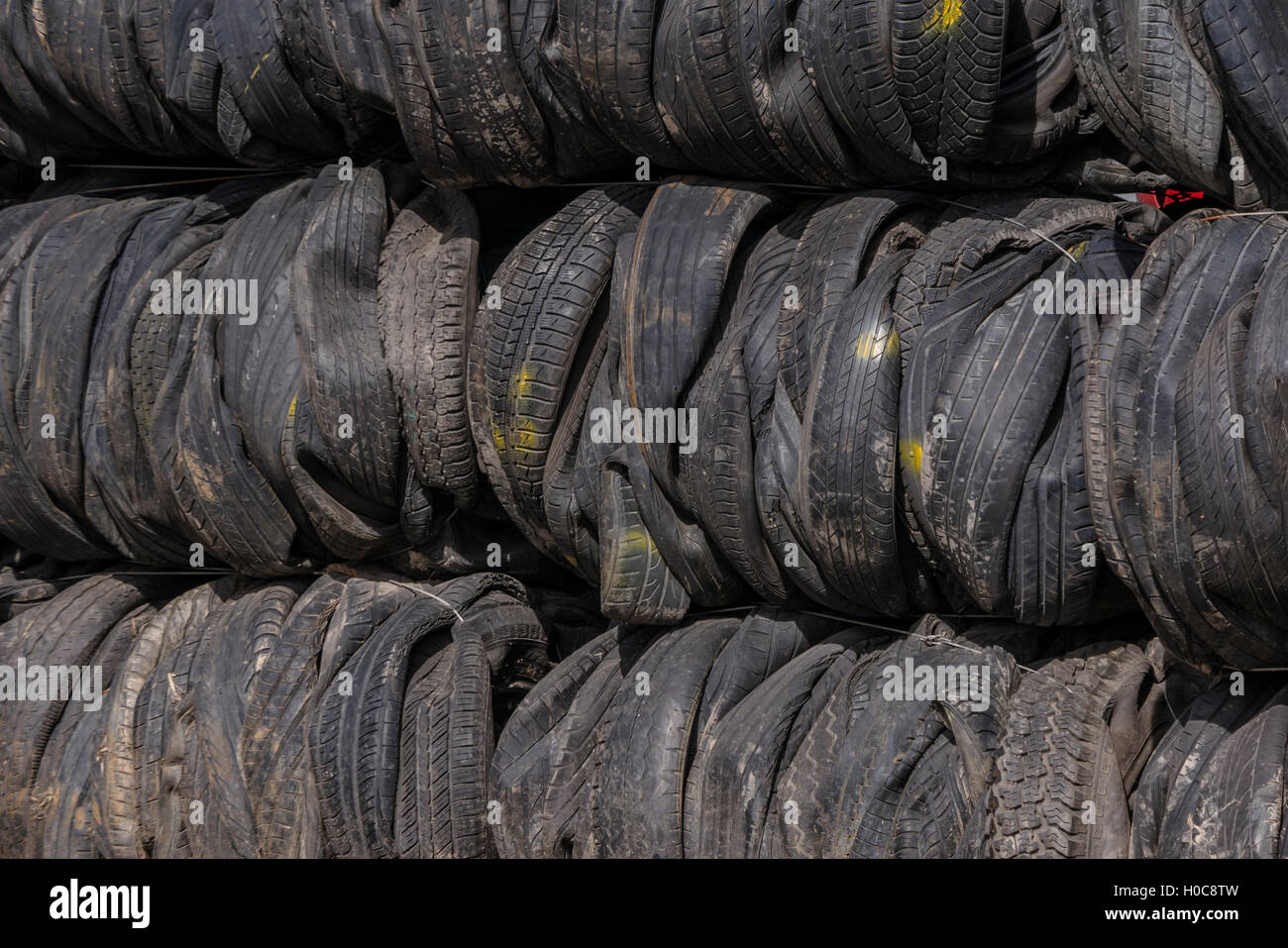 Used tyres Stock Photo - Alamy