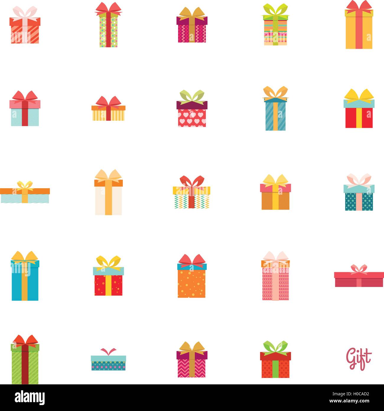 Cute present objects Stock Vector Image & Art - Alamy