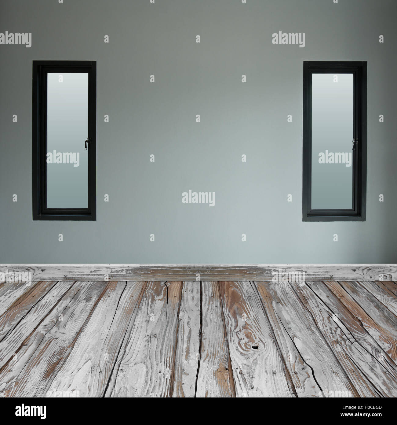 empty room interior with window and wood floor Stock Photo - Alamy