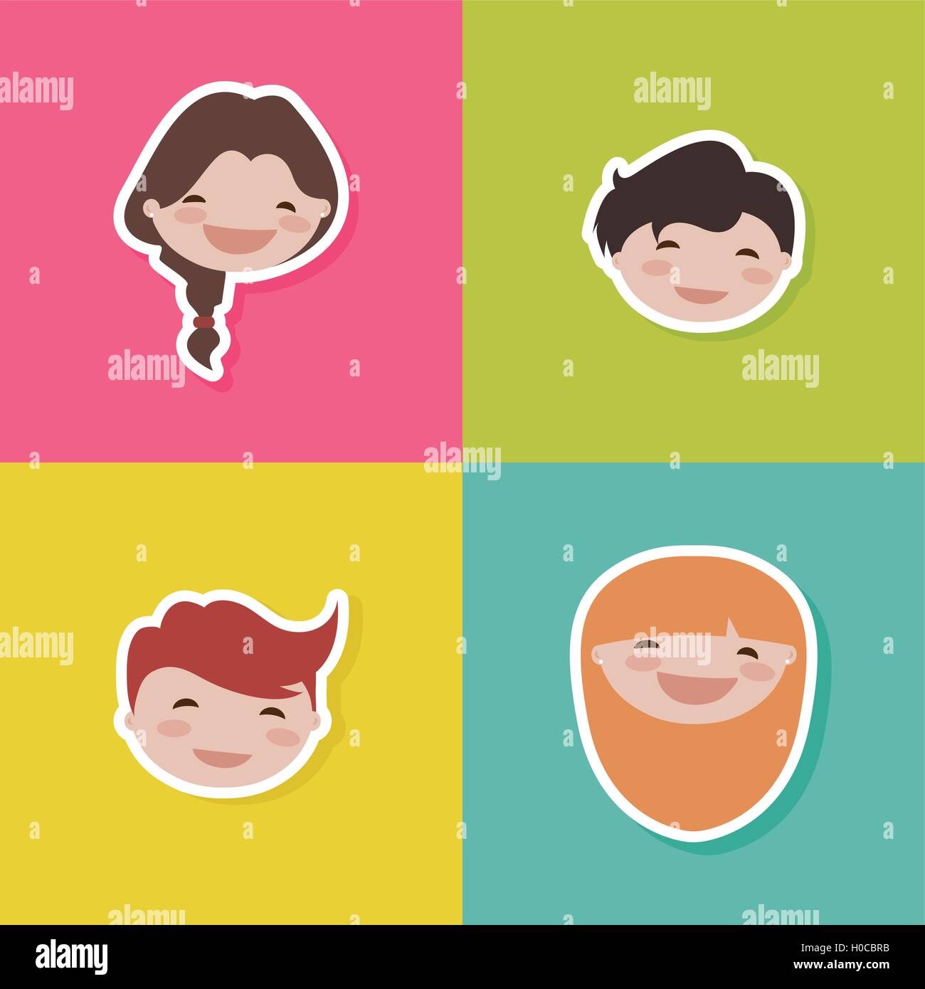 Cute Cartoon child Stock Vector Image & Art - Alamy