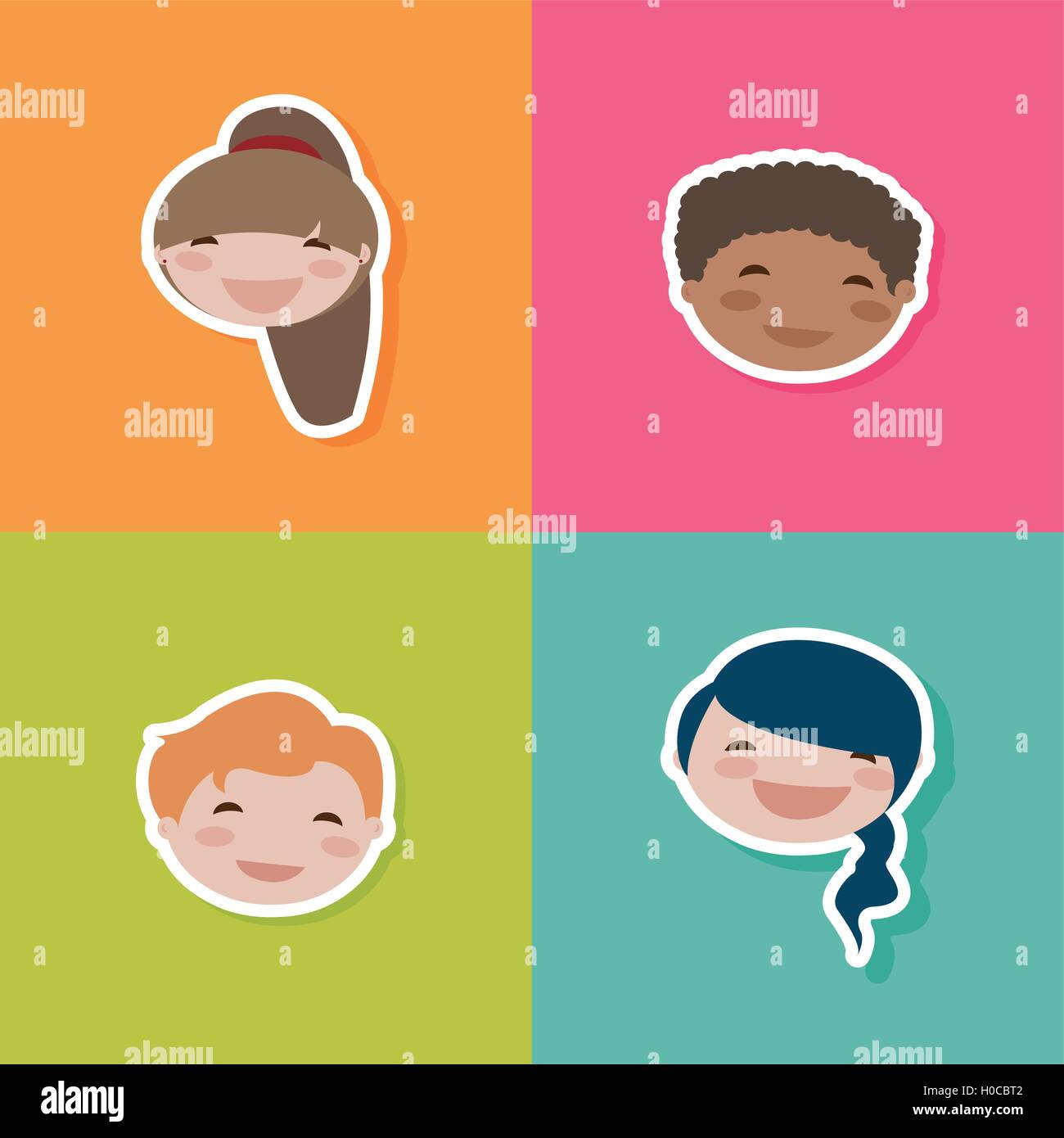 Cute Cartoon child Stock Vector Image & Art - Alamy