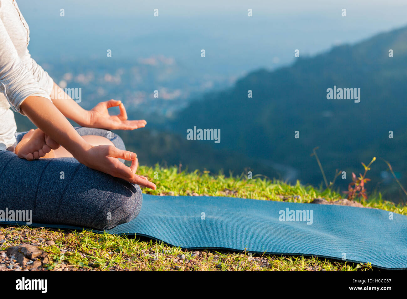 Padmasana lotus pose hi-res stock photography and images - Alamy