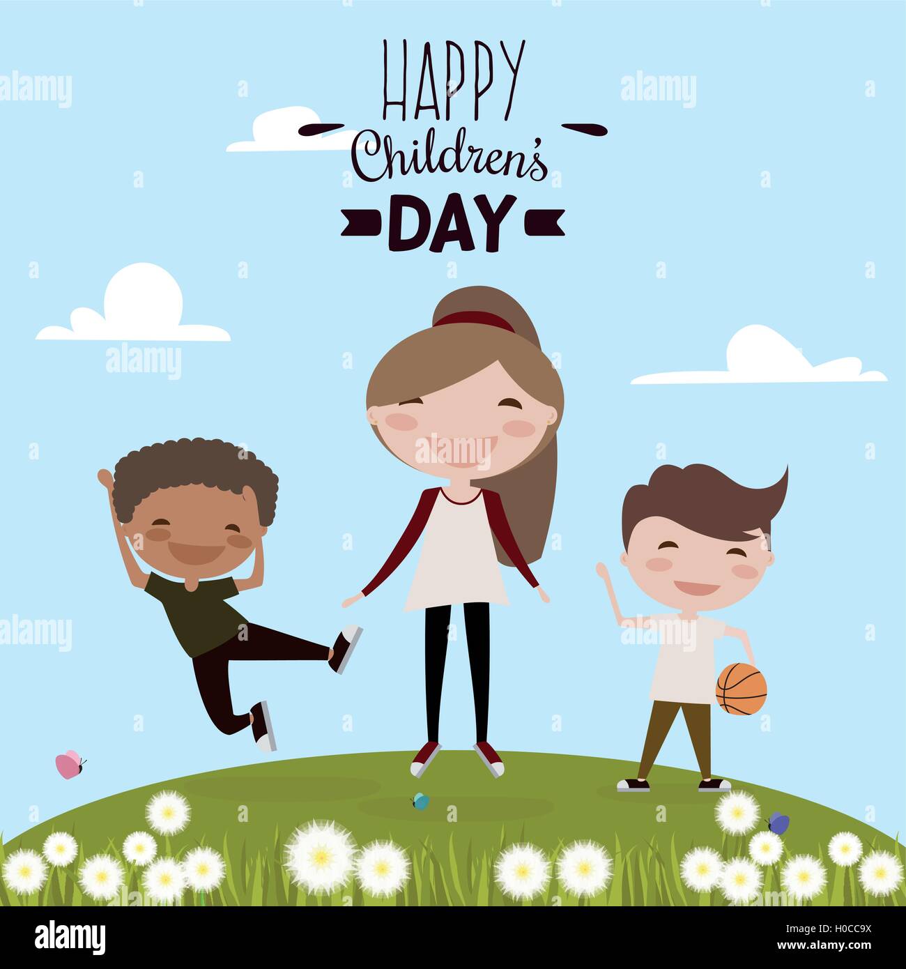Happy children day Stock Vector Image & Art - Alamy