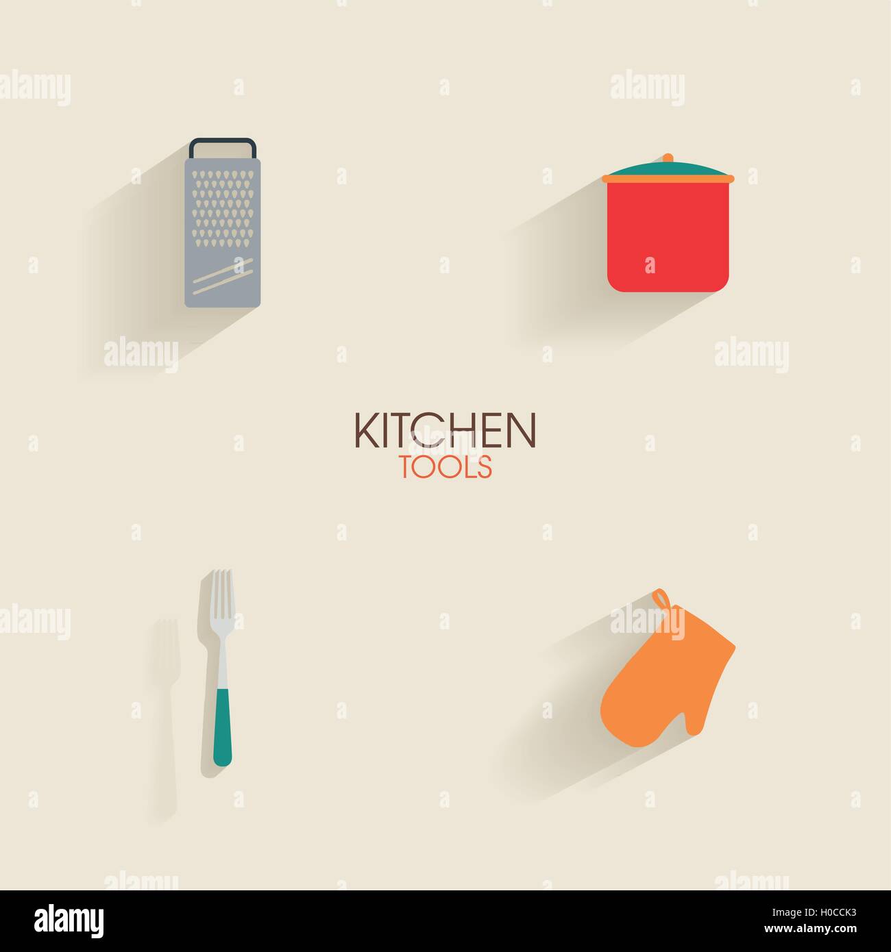 Abstract Kitchen Tools Stock Vector Image & Art - Alamy