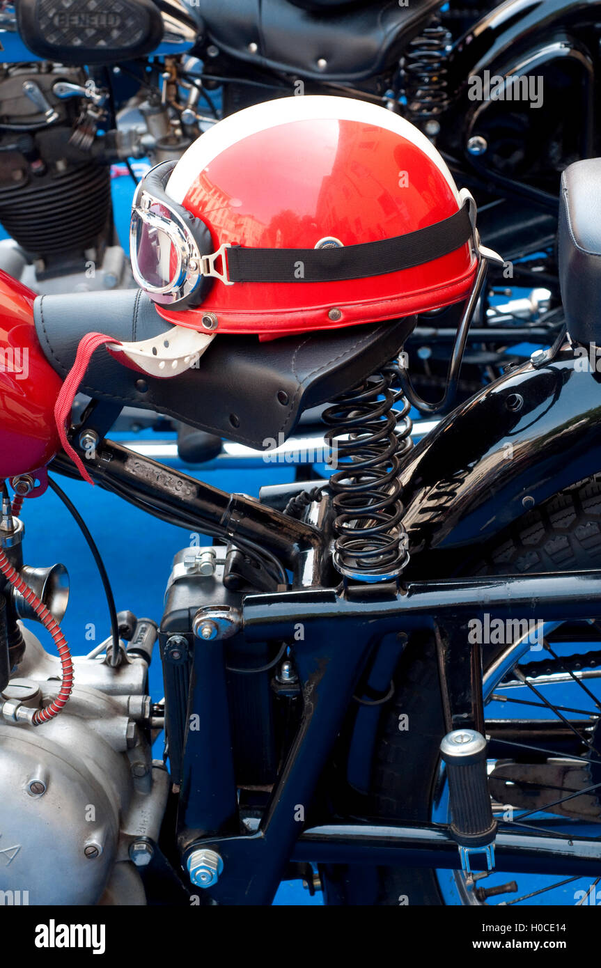 Retro motorbike helmet hi-res stock photography and images - Alamy