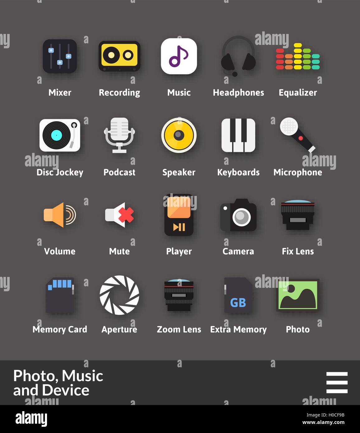 Website music design Stock Vector Images - Alamy