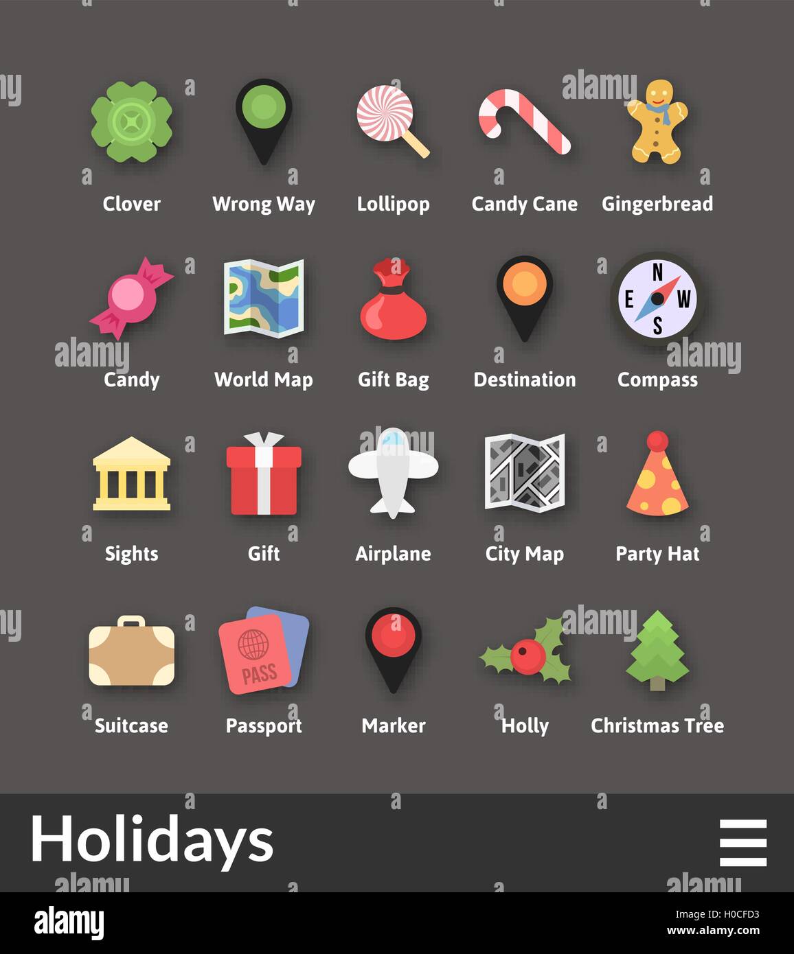 Flat material design icons set Stock Vector Image & Art - Alamy