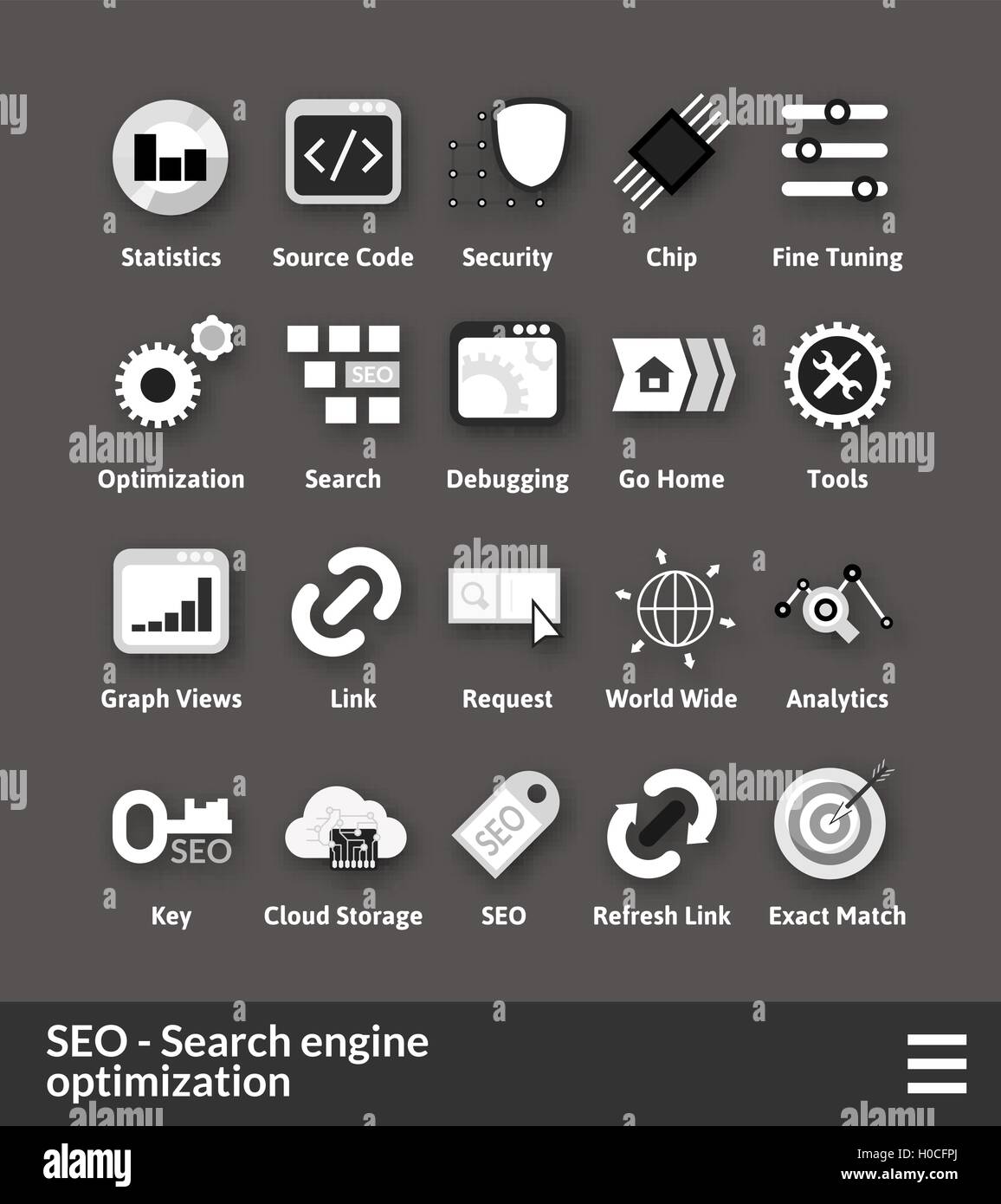 Flat material design icons set Stock Vector Image & Art - Alamy