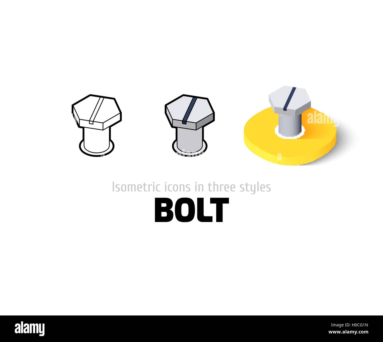 Bolt icon in different style Stock Vector Image & Art - Alamy