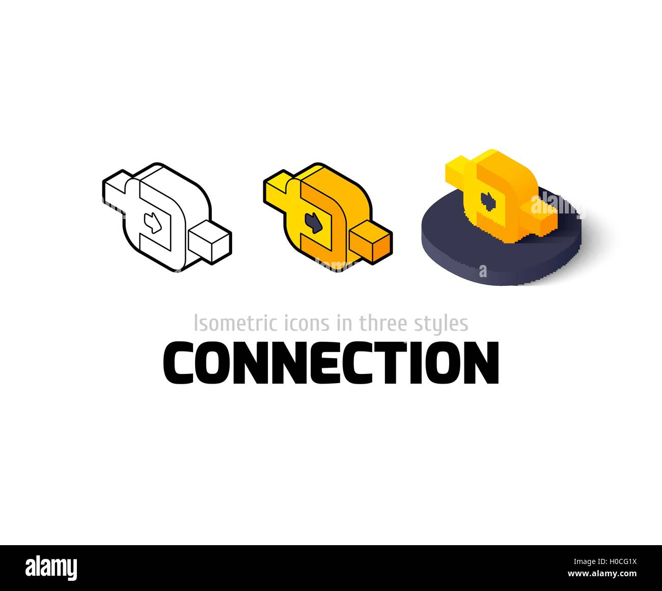 Plug icon symbol 3d style Stock Vector Images - Alamy