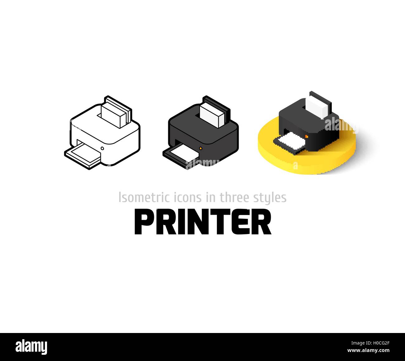 Illustration laser printer paper hi-res stock photography and images ...