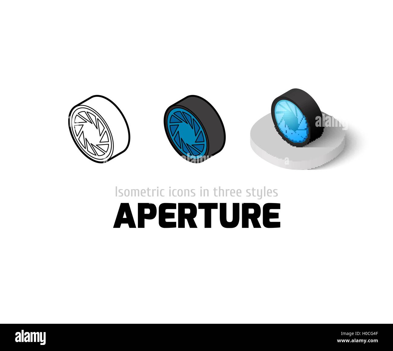 Aperture icon in different style Stock Vector Image & Art - Alamy