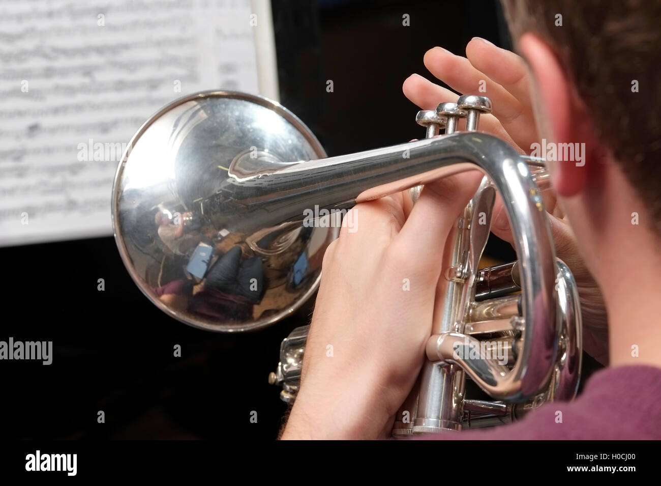 male trumpet player Stock Photo - Alamy