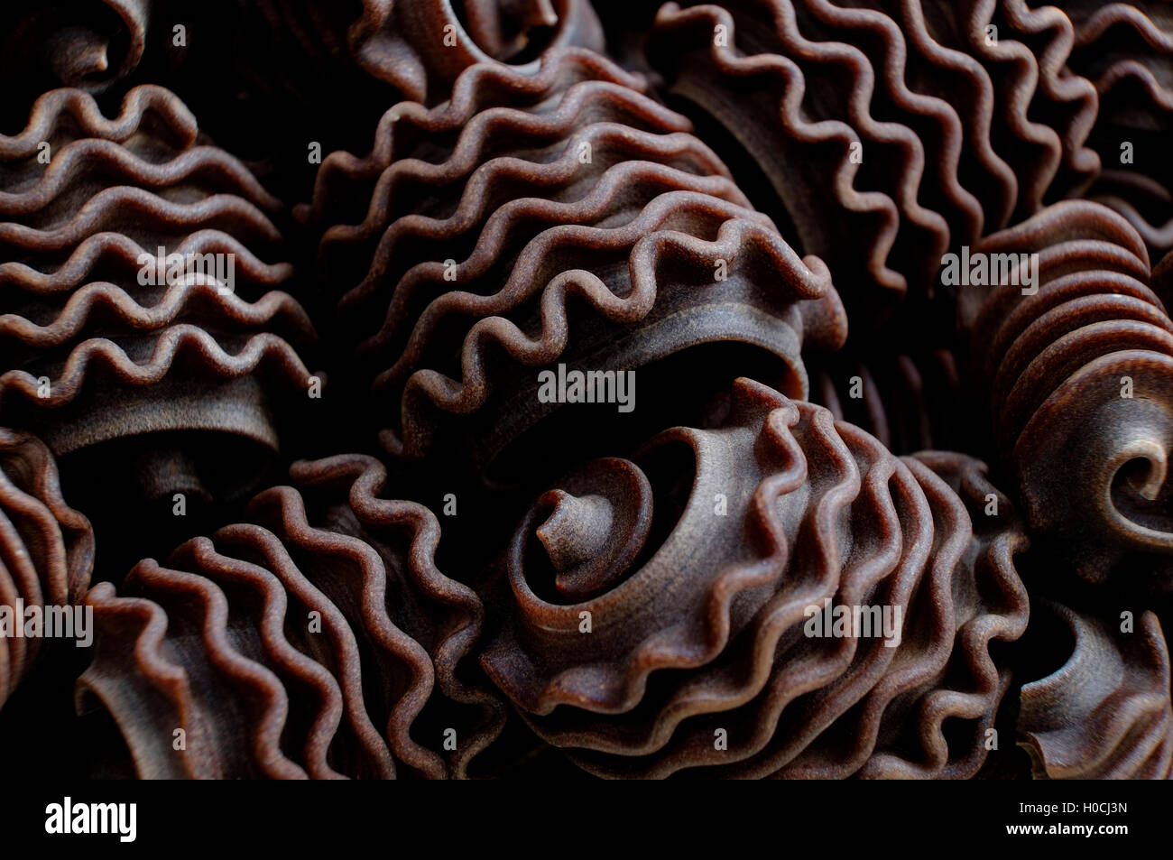 chocolate infused italian brown pasta Stock Photo - Alamy