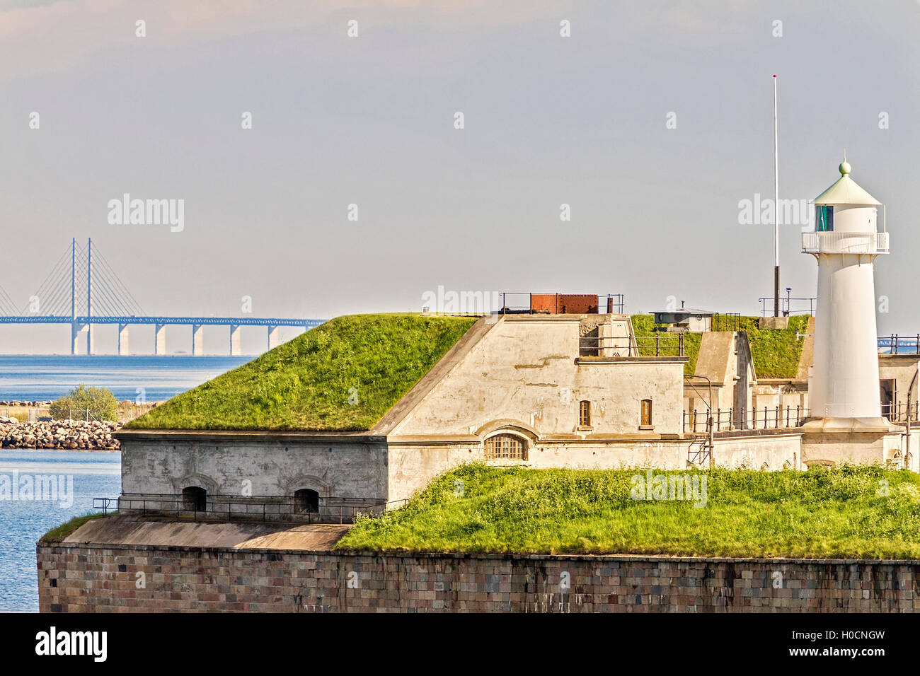 White Lighthouse Copenhagen Harbour Denmark Stock Photo - Alamy