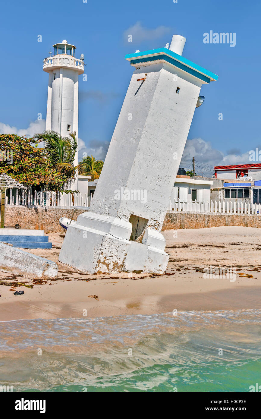 Lighthouses Puerto Morelos Yucatan Mexico Stock Photo - Alamy