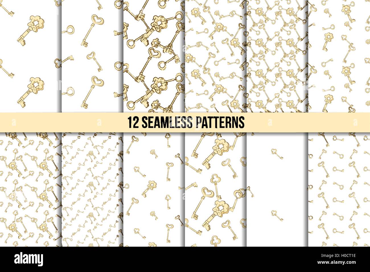 Seamless keys pattern set Stock Vector Image & Art - Alamy