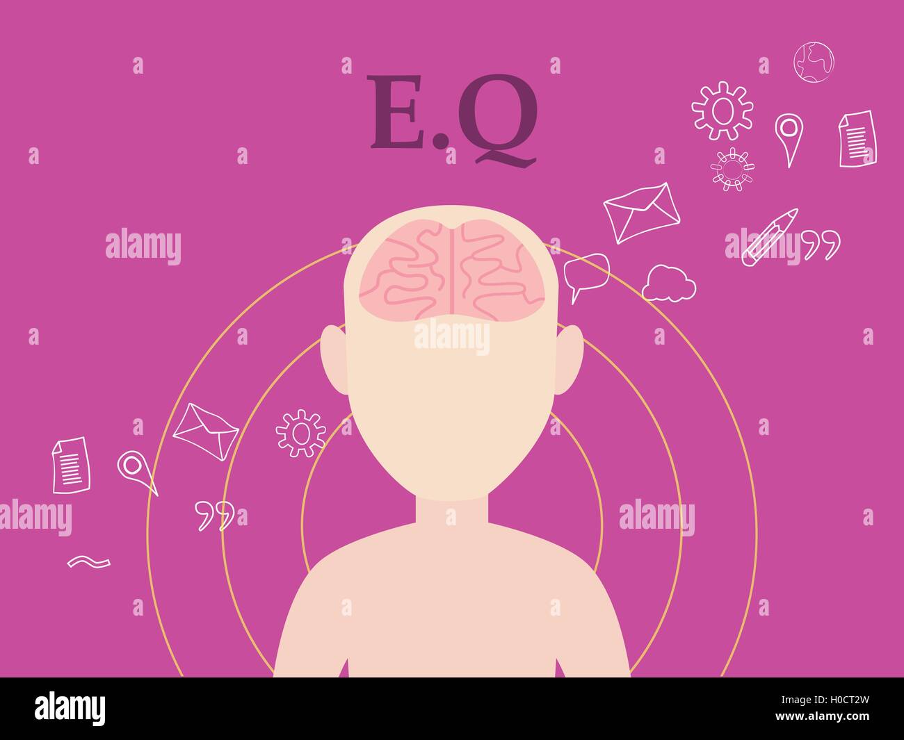 eq emotional question illustration concept with people with icon ...