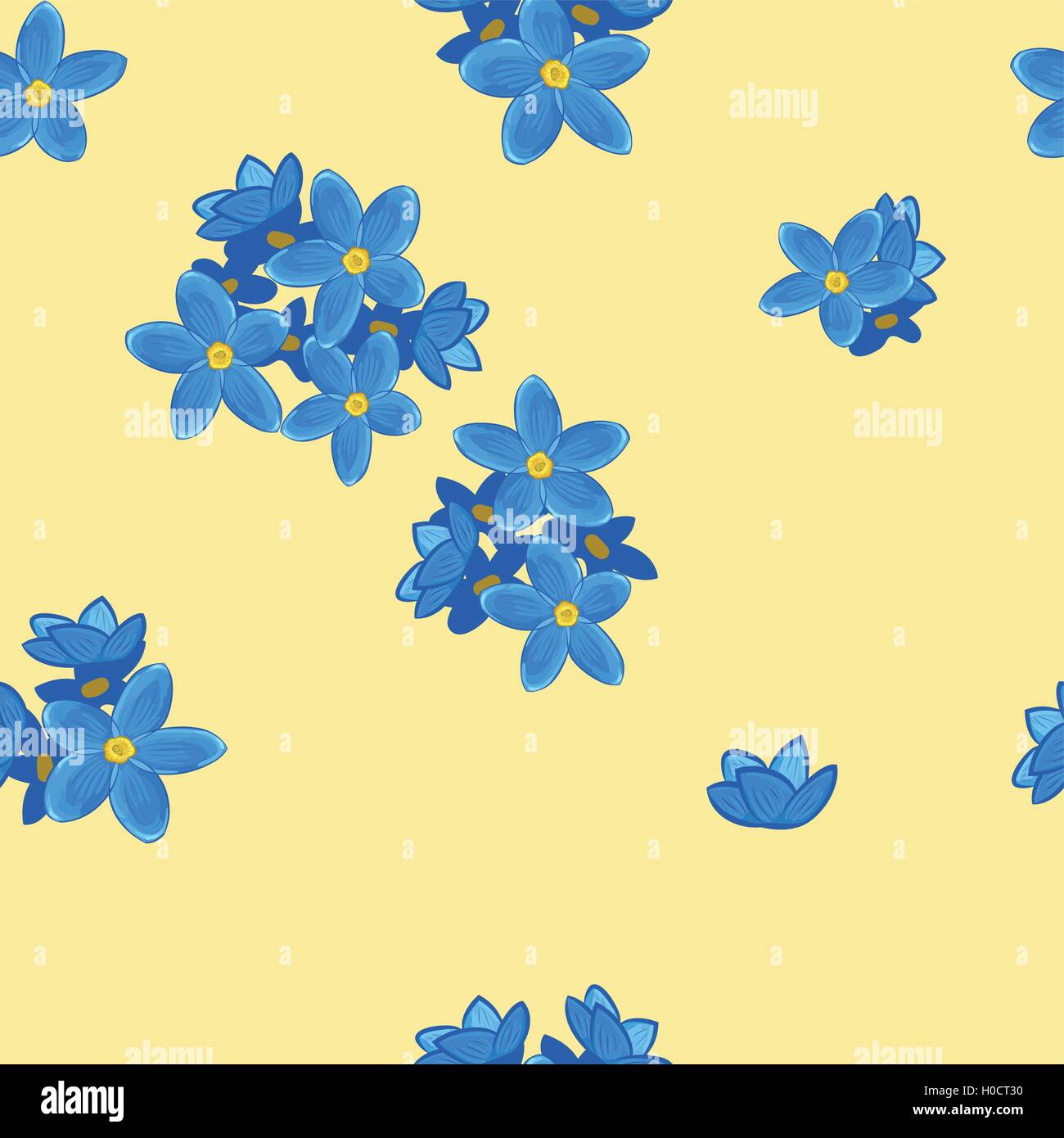 Seamless forget-me-not pattern Stock Vector Image & Art - Alamy