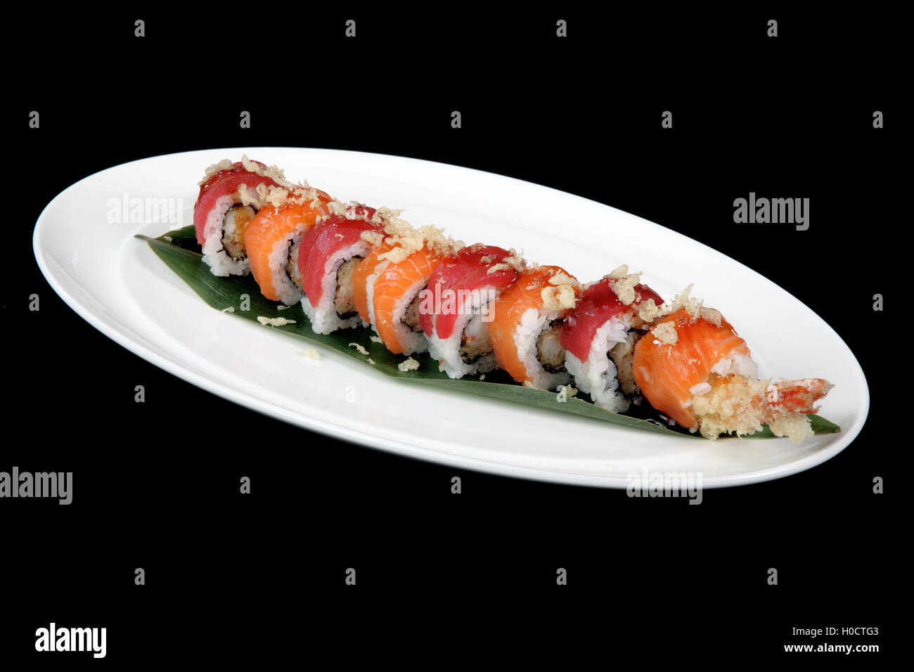 dish of Japanese cuisine meat, rice, fish and vegetables Stock Photo ...