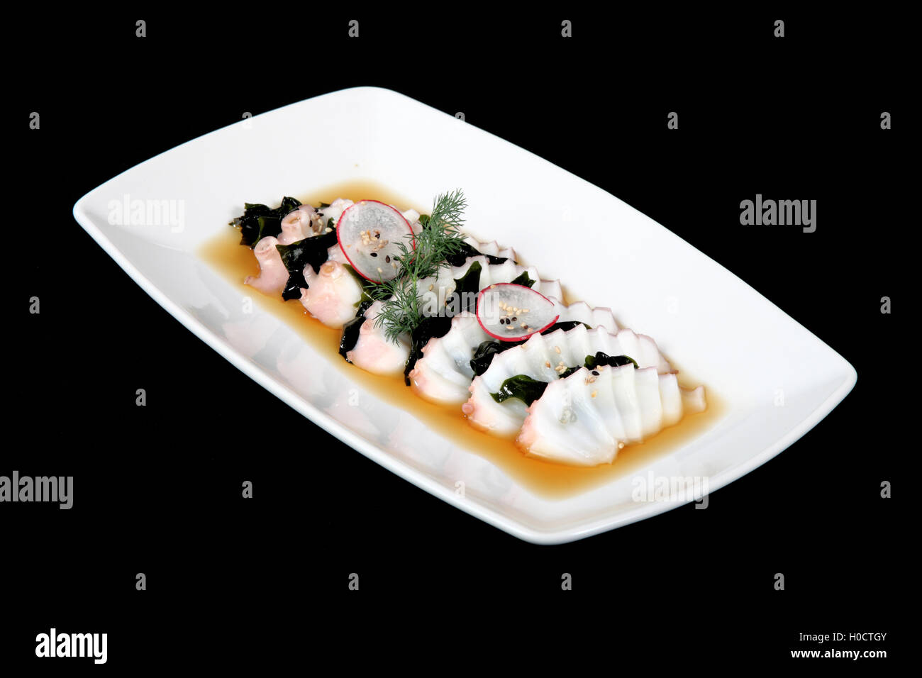 dish of Japanese cuisine meat, rice, fish and vegetables Stock Photo ...